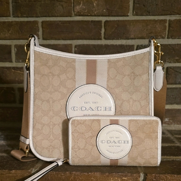 Coach | Bags | Coach Dempsey File Bag In Signature Jacquard With Stripe ...
